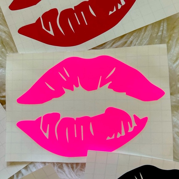 Hand Crafted | Accessories | Lips Kiss Decal Transfer Stickers New ...